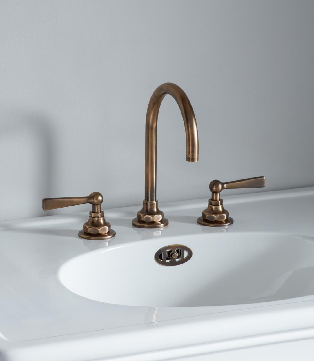 Ben deck mounted high spout basin taps